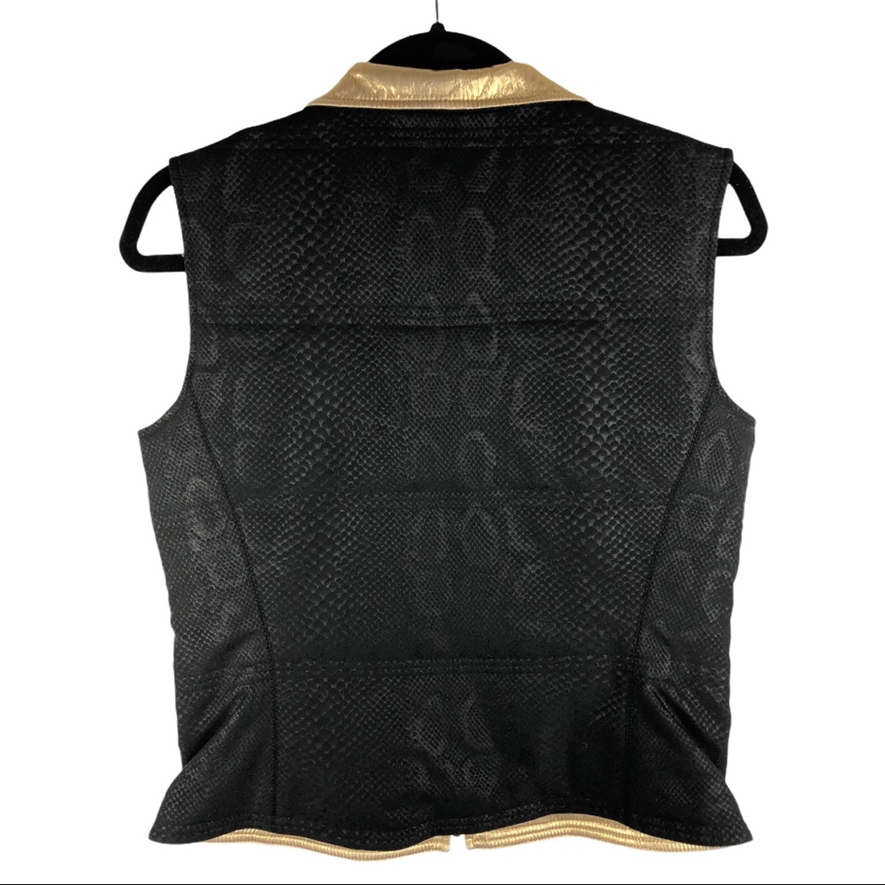 St. John Soca Black Snake & Gold Reversible Vest - Gem